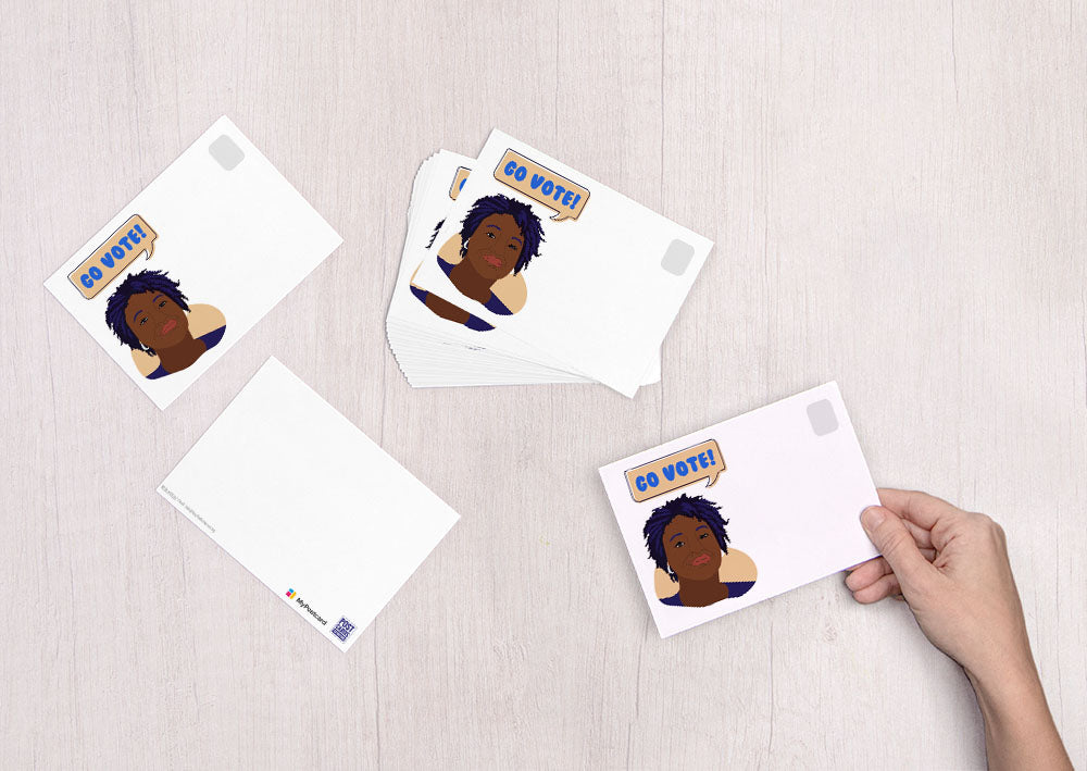 Postcards to Voters - Stacey Abrams - Go Vote!